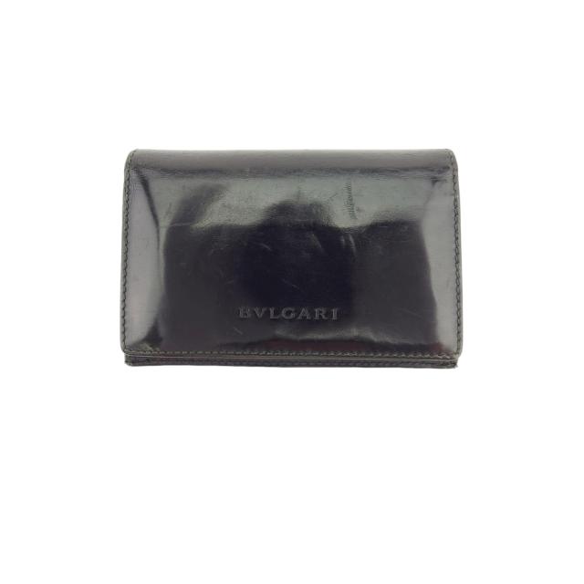 【BIGお買い物ラリー★30%OFFセール中】ブルガリ BVLGARI カードケースロゴ ブラック レディース 中古