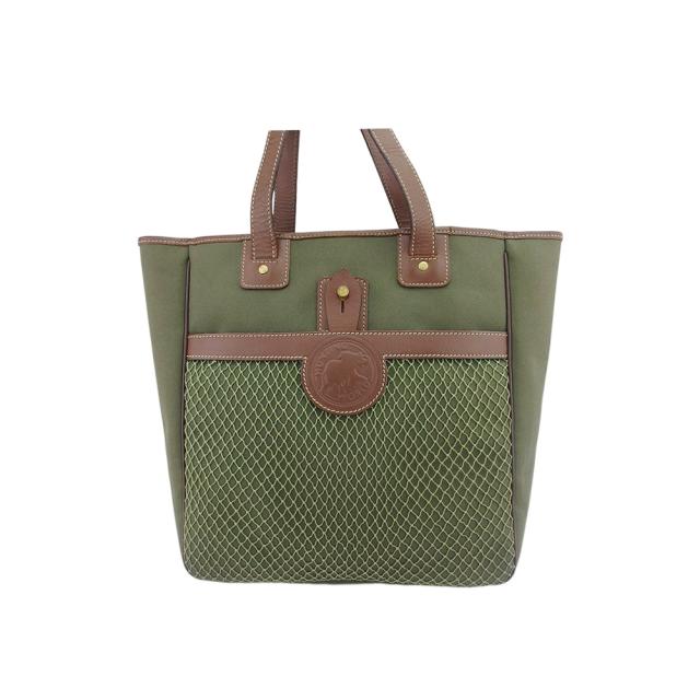 【BIGお買い物ラリー★30%OFFセール中】ハンティングワールド HUNTING WORLD トートバッグサファリトゥデイ カーキ ブラウン ゴールド レディース 中古