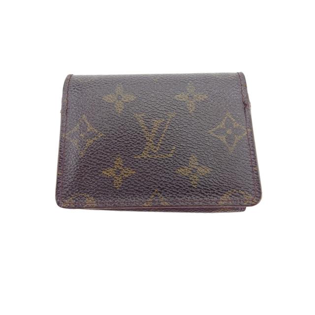 【BIGお買い物ラリー★30%OFFセール中】ルイ・ヴィトン LOUIS VUITTON カードケースモノグラム アンヴェロップカルトドゥヴィジット ブラウン ベージュ レディース 中古