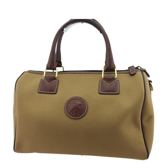 【X'masセール★30%OFF】ハンティングワールド HUNTING WORLD ボストンバッグサファリトゥデイ エレファントマーク グリーン ブラウン ゴールド レディース 中古