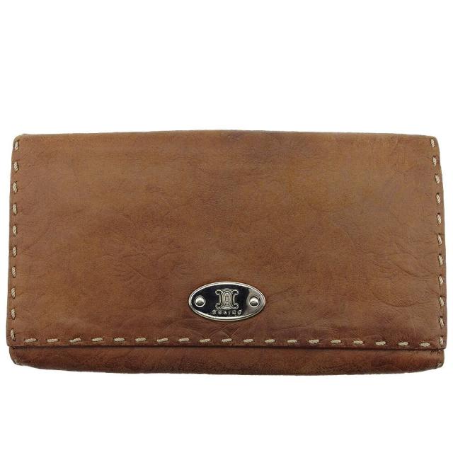 【X'masセール★30%OFF】セリーヌ CELINE 二つ折り財布 ライトブラウン レディース 中古