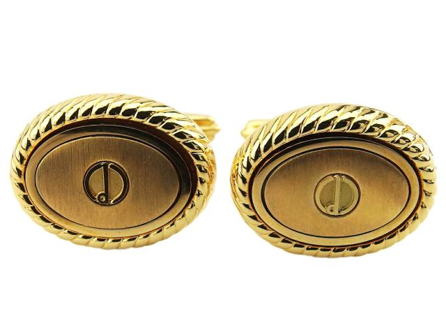 ダンヒル Dunhill カフスdマーク スウィヴル式 ゴールド レディース 中古