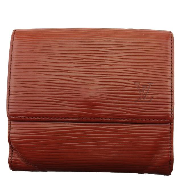 【BIGお買い物ラリー★30%OFFセール中】ルイ・ヴィトン LOUIS VUITTON 二つ折り財布エピ ポルトモネビエカルトクレディ ブラウン レディース 中古