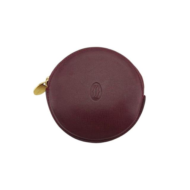 【BIGお買い物ラリー★30%OFFセール中】カルティエ CARTIER ケースマストライン ラウンドフォルム ボルドー ゴールド レディース 中古