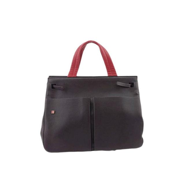 【X'masセール★30%OFF】バリー BALLY トートバッグ ブラウン　レッド レディース 中古