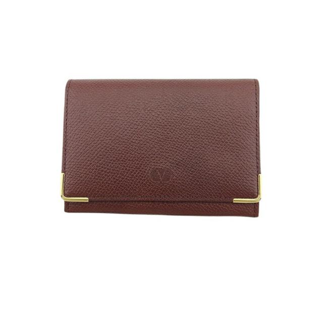 【X'masセール★30%OFF】ヴァレンティノ・ガラヴァーニ Valentino Garavani カードケース ブラウン レディース 中古