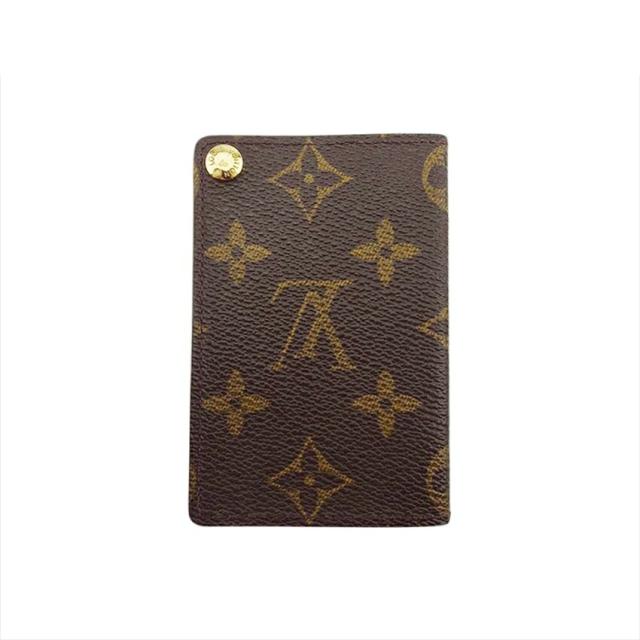 【X'masセール★30%OFF】ルイ・ヴィトン LOUIS VUITTON カードケースモノグラム /ポルトカルト クレディ プレッシオン ブラウン ライトブラウン レディース 中古