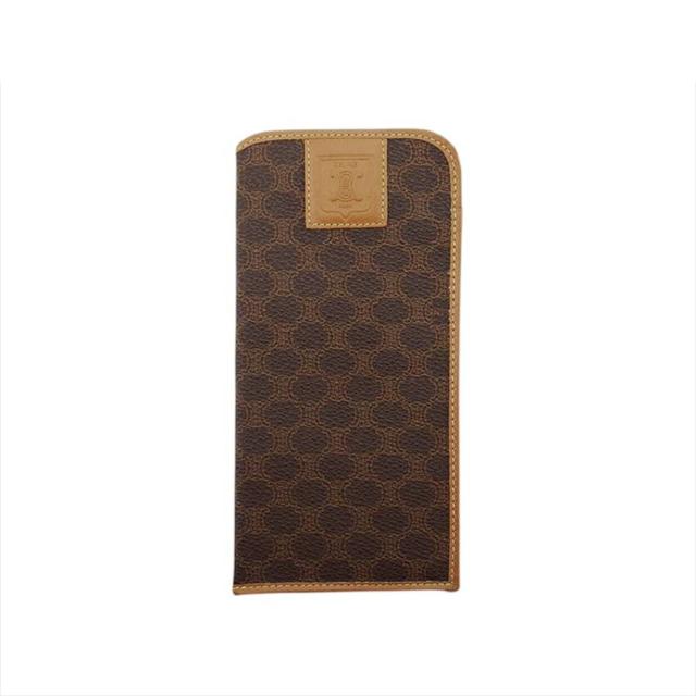 【X'masセール★30%OFF】セリーヌ CELINE メガネケースマカダム ライトブラウン ブラウン レディース 中古