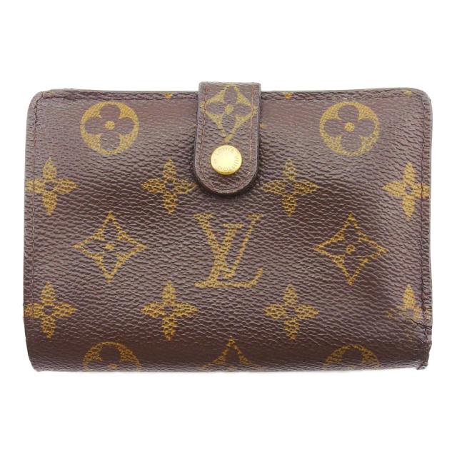 【BIGお買い物ラリー★30%OFFセール中】ルイ・ヴィトン LOUIS VUITTON 二つ折り財布モノグラム ポルトモネビエヴィエノワ ブラウン ベージュ ゴールド レディース 中古
