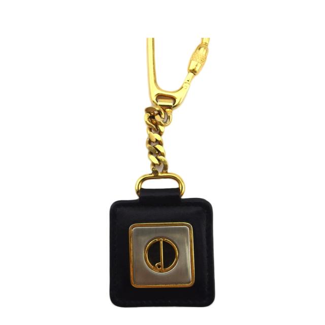 【BIGお買い物ラリー★30%OFFセール中】ダンヒル Dunhill キーリングdマーク ブラック ゴールド シルバー レディース 中古