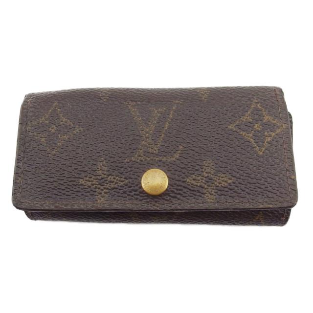 【X'masセール★30%OFF】ルイ・ヴィトン LOUIS VUITTON キーケースモノグラム ミュルティクレ4 ブラウン ベージュ ゴールド レディース 中古