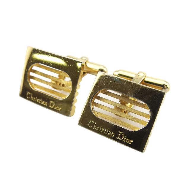 【BIGお買い物ラリー★30%OFFセール中】ディオール Dior カフスロゴ スウィヴル式 ゴールド レディース 中古