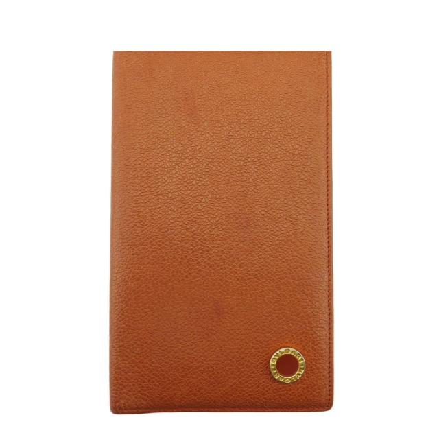 【BIGお買い物ラリー★30%OFFセール中】ブルガリ BVLGARI 手帳カバーブルガリブルガリ ライトブラウン ゴールド レディース 中古