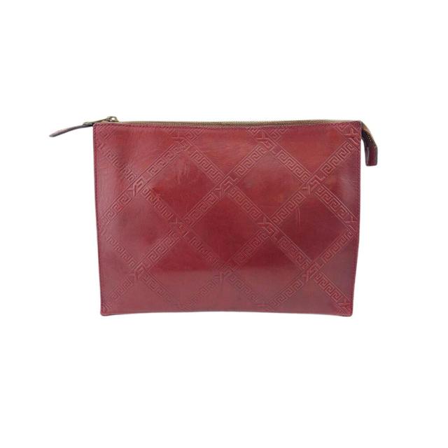 【X'masセール★30%OFF】サンローラン SAINT LAURENT クラッチバッグ ボルドー　ブラウン レディース 中古