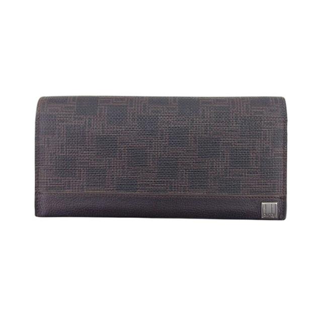 【BIGお買い物ラリー★30%OFFセール中】ダンヒル Dunhill 長財布ディーエイト D8 ブラウン ブラック レディース 中古