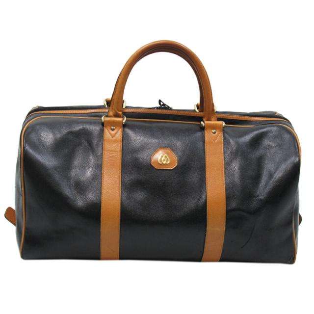 【BIGお買い物ラリー★30%OFFセール中】モラビト MORABITO ボストンバッグMマーク ブラック ベージュ ゴールド レディース 中古