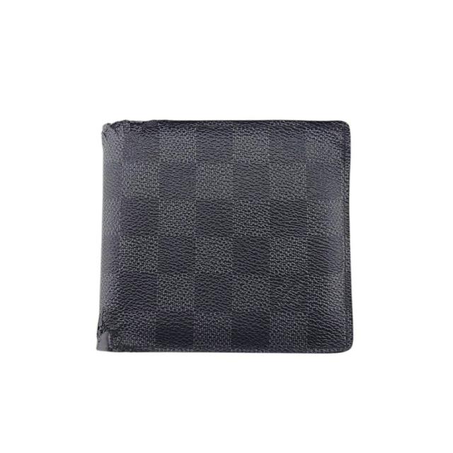 【BIGお買い物ラリー★30%OFFセール中】ルイ・ヴィトン LOUIS VUITTON 二つ折り財布ダミエグラフィット ポルトフォイユマルコ ブラック グレー 灰色 レディース 中古