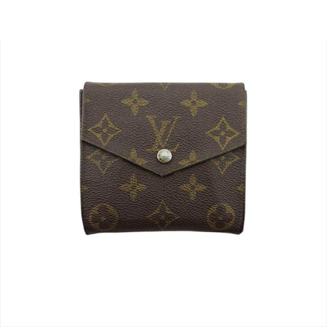 【BIGお買い物ラリー★30%OFFセール中】ルイ・ヴィトン LOUIS VUITTON 二つ折り財布モノグラム ポルトモネビエ（旧タイプ） ブラウン レディース 中古