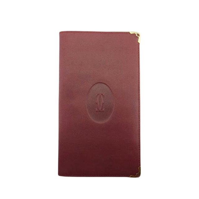 【BIGお買い物ラリー★30%OFFセール中】カルティエ CARTIER 札入れマストライン ボルドー レディース 中古