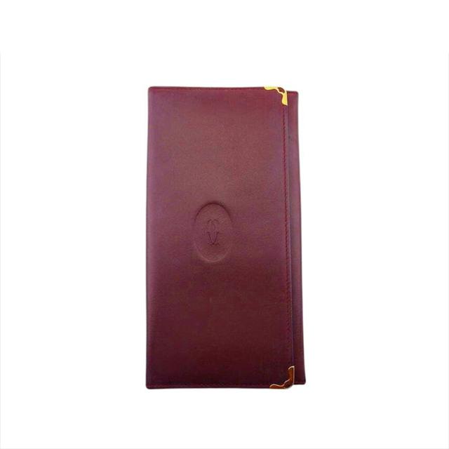 【BIGお買い物ラリー★30%OFFセール中】カルティエ CARTIER 二つ折り財布マストライン 54780 レディース 中古