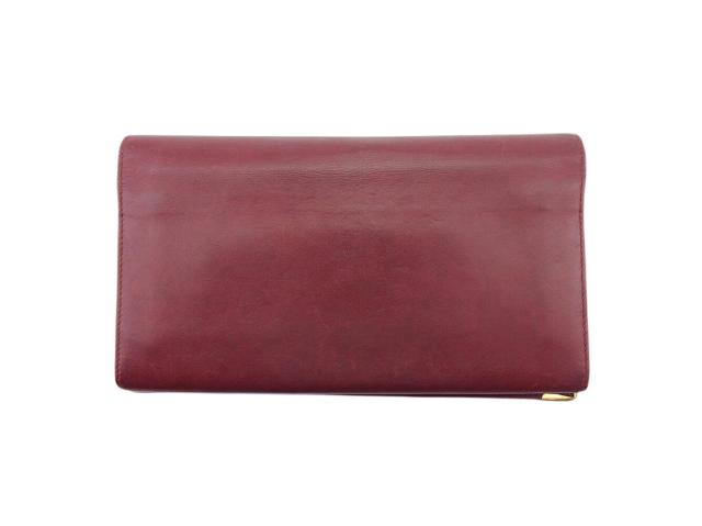 【BIGお買い物ラリー★30%OFFセール中】カルティエ CARTIER 二つ折り財布マストライン ボルドー レディース 中古 カルティエ CARTIER 二つ折り財布マストライン ボルドー レディース 中古