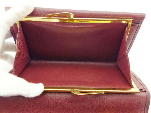 カルティエ CARTIER 二つ折り財布マストライン ボルドー レディース 中古