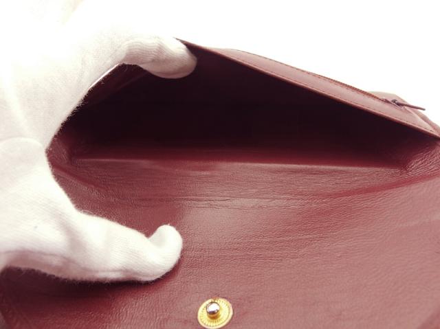 カルティエ CARTIER 二つ折り財布マストライン ボルドー レディース 中古