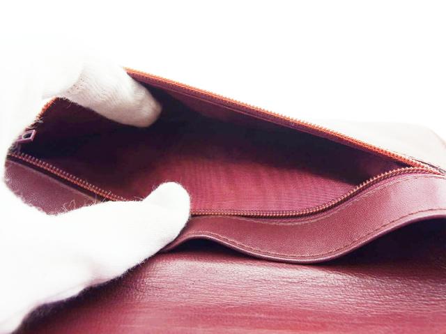 カルティエ CARTIER 二つ折り財布マストライン ボルドー レディース 中古