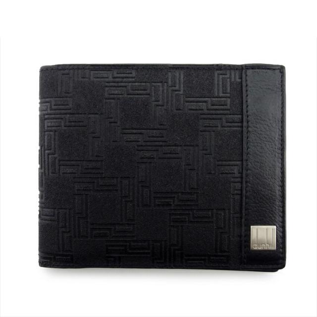 【X'masセール★30%OFF】ダンヒル Dunhill 札入れディーエイト D8 ブラック シルバー レディース 中古