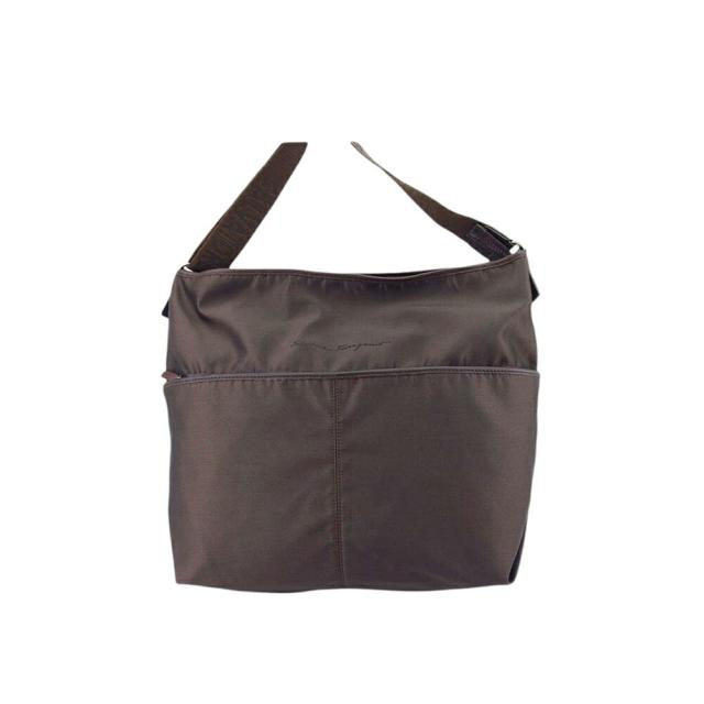 【X'masセール★30%OFF】サルヴァトーレフェラガモ Salvatore Ferragamo ショルダーバッグロゴ ブラウン ゴールド シルバー レディース 中古