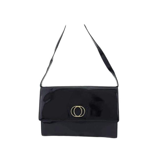 【X'masセール★30%OFF】サルヴァトーレフェラガモ Salvatore Ferragamo ショルダーバッグロゴプレート 2WAY バッグ ブラック ゴールド レディース 中古