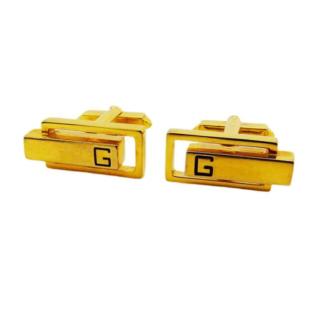 【X'masセール★30%OFF】ジバンシィ GIVENCHY カフスGマーク スウィヴル式 ゴールド ブラック レディース 中古