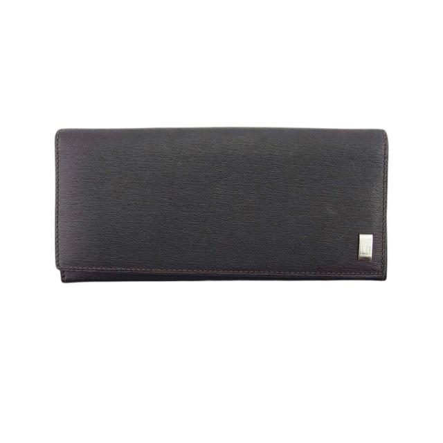 【X'masセール★30%OFF】ダンヒル Dunhill 長財布サイドカー ロゴプレート ブラウン ブラック シルバー レディース 中古