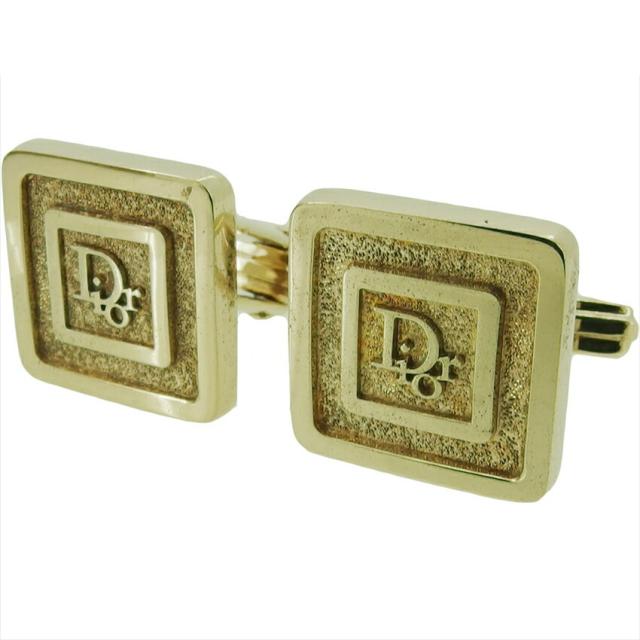 【X'masセール★30%OFF】ディオール Dior カフスロゴ スウィヴル式 ゴールド レディース 中古