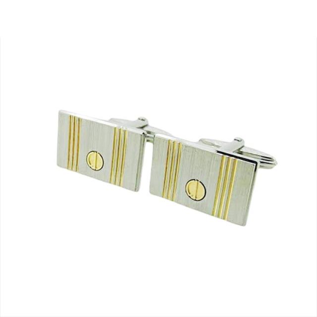 【X'masセール★30%OFF】ダンヒル Dunhill カフス シルバー×ゴールド レディース 中古