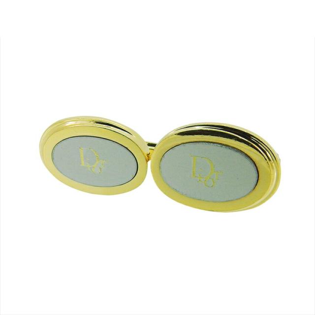 【X'masセール★30%OFF】ディオール Dior カフスロゴ スウィヴル式 ゴールド シルバー レディース 中古