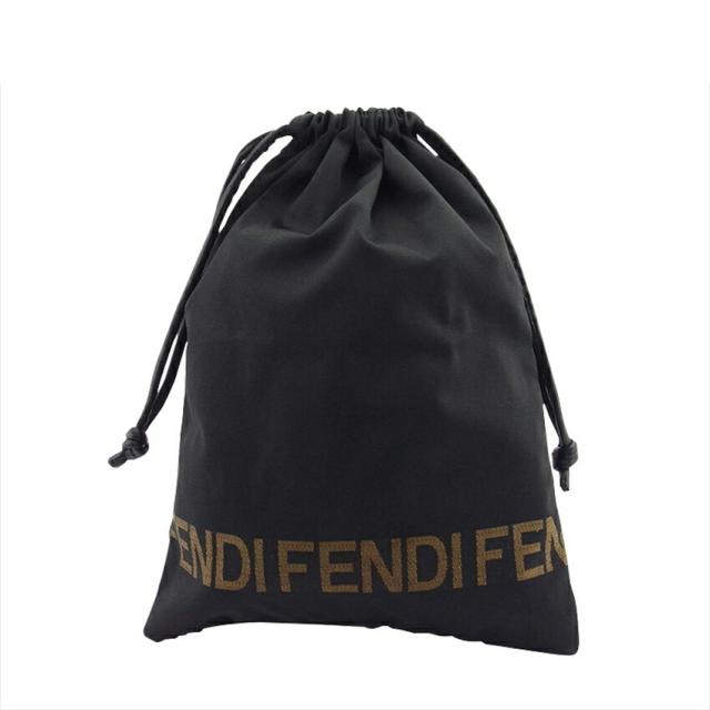 【BIGお買い物ラリー★30%OFFセール中】フェンディ FENDI ポーチロゴ ブラック ベージュ レディース 中古