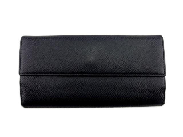 ブルガリ BVLGARI 長財布クラシコ ブラック シルバー レディース 中古