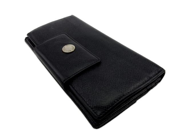 ブルガリ BVLGARI 長財布クラシコ ブラック シルバー レディース 中古