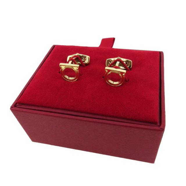 【X'masセール★30%OFF】サルヴァトーレフェラガモ Salvatore Ferragamo カフスガンチーニ スウィヴル式 ゴールド レディース 中古