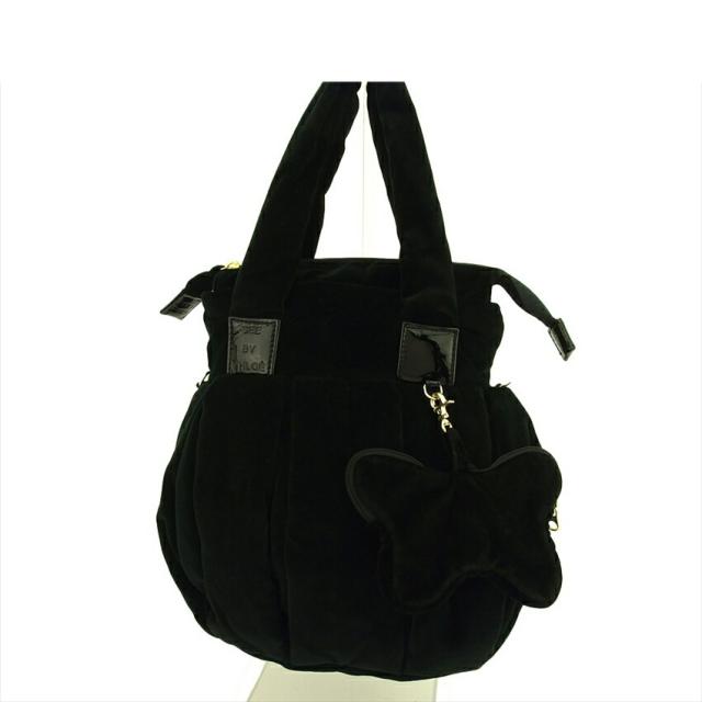 【BIGお買い物ラリー★30%OFFセール中】シーバイクロエ SEE BY CHLOE トートバッグバタフライ 蝶 ブラック ゴールド レディース 中古