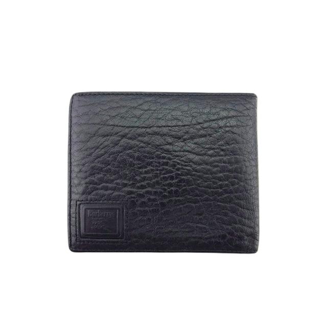 【BIGお買い物ラリー★30%OFFセール中】バーバリー BURBERRY 二つ折り財布ホースマーク ブラック レディース 中古