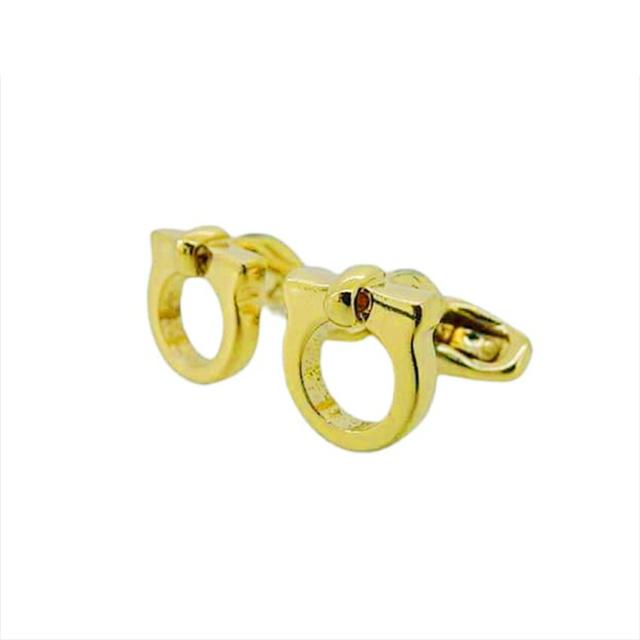 【X'masセール★30%OFF】サルヴァトーレフェラガモ Salvatore Ferragamo カフスガンチーニ スウィヴル式 ゴールド レディース 中古