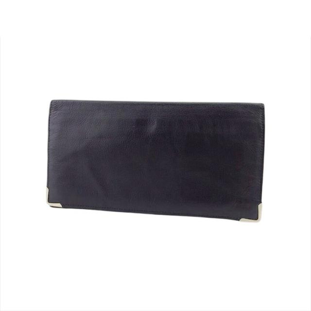 【X'masセール★30%OFF】ダンヒル Dunhill 札入れ ブラック×シルバー レディース 中古