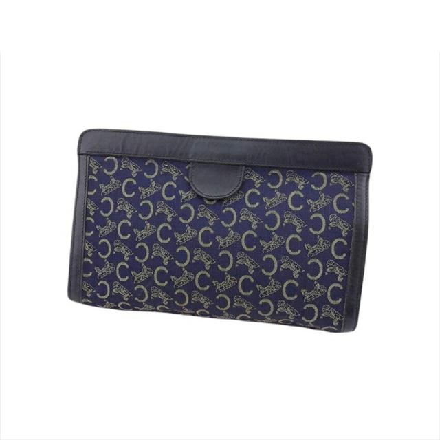 【X'masセール★30%OFF】セリーヌ CELINE クラッチバッグCマカダム Cマカダム ブラック レディース 中古