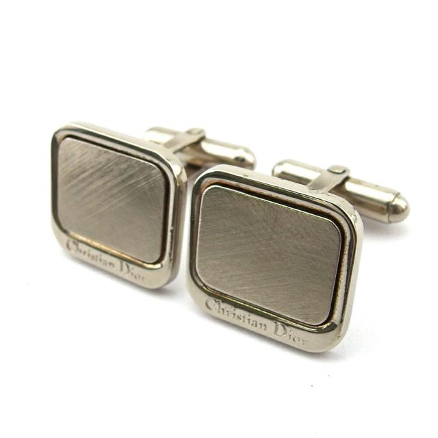 【X'masセール★30%OFF】ディオール Dior カフスロゴ スウィヴル式 シルバー レディース 中古