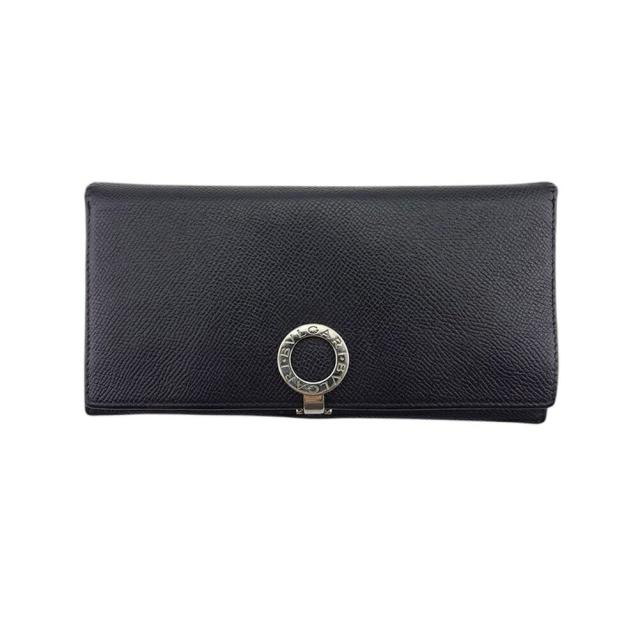 【X'masセール★30%OFF】ブルガリ BVLGARI 長財布ブルガリブルガリ ブラック シルバー レディース 中古