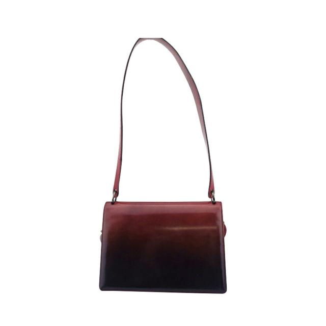 【BIGお買い物ラリー★30%OFFセール中】サルヴァトーレフェラガモ Salvatore Ferragamo ショルダーバッググラデーション ガンチーニチャーム付き ボルドー ブラウン レディース 中古