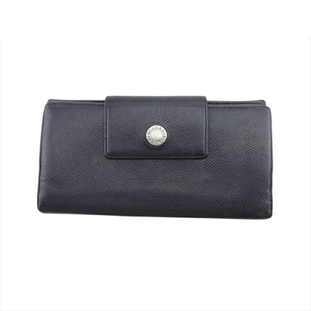 【X'masセール★30%OFF】ブルガリ BVLGARI 長財布クラシコ ブラック シルバー レディース 中古
