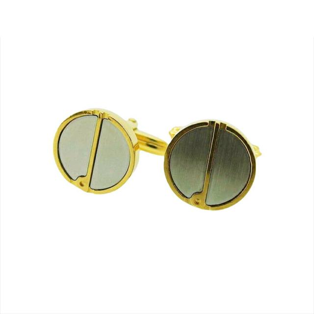 【X'masセール★30%OFF】ダンヒル Dunhill カフスdマーク スウィヴル式 ゴールド シルバー レディース 中古